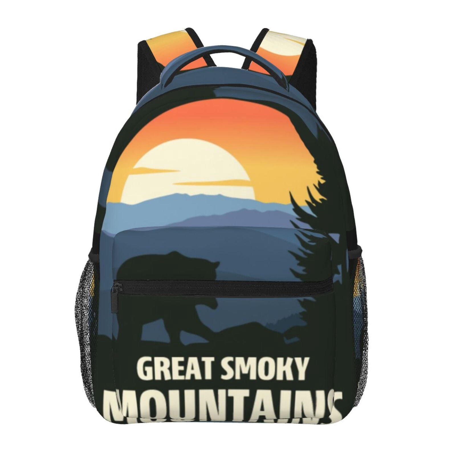 Great Smoky Mountains National Park Black Backpack for Women Men Laptop ...