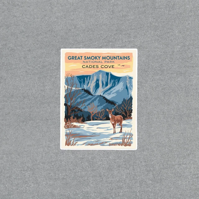 Great Smoky Mountains National Park Cades Cove Vintage Travel Decal ...