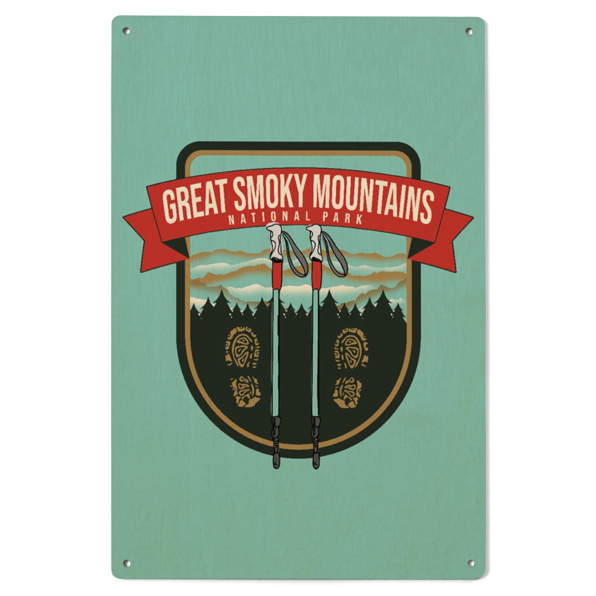 Great Smoky Mountains National Park, Hiking Poles and Shoe Prints ...