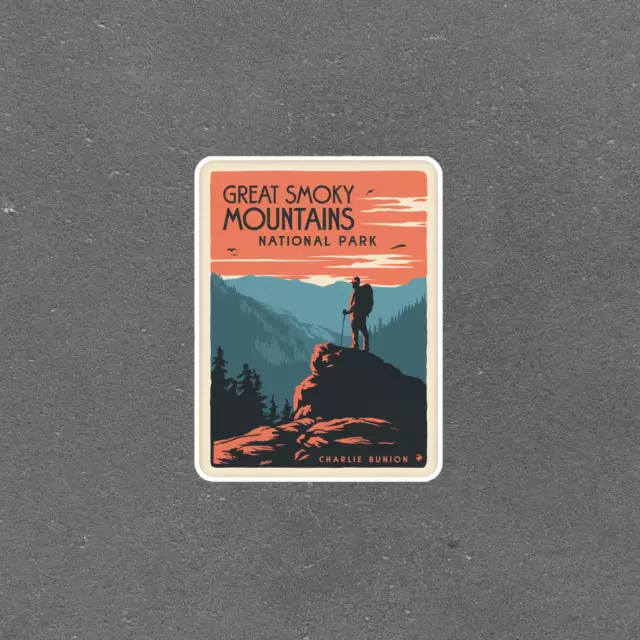 Great Smoky Mountains National Park Hiking Sticker - Outdoor Adventure ...