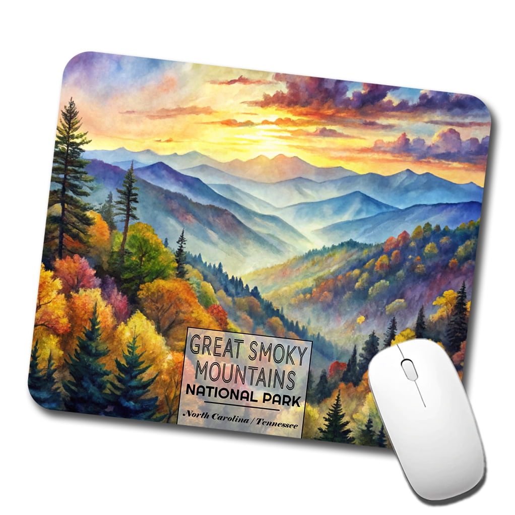 Great Smoky Mountains National Park North Carolina Tennessee Watercolor ...