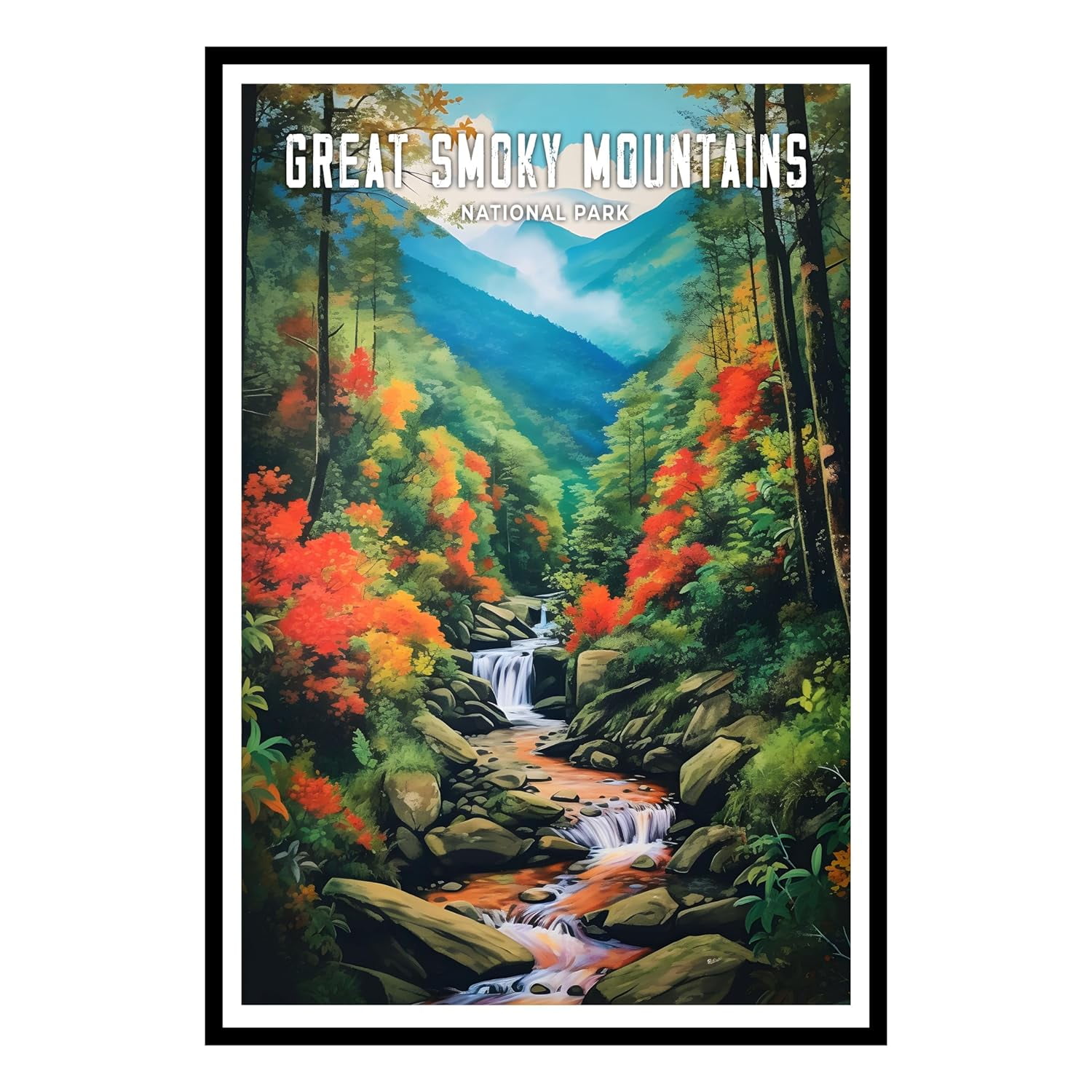 Great Smoky Mountains National Park Poster, National Park Posters ...