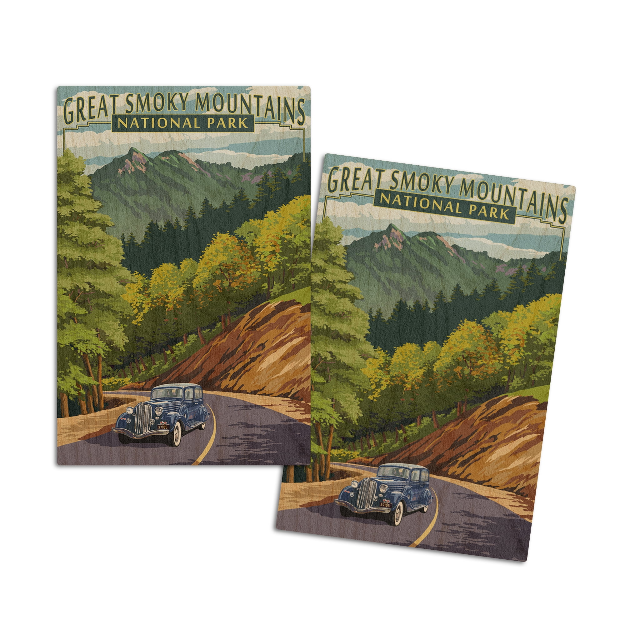Great Smoky Mountains National Park, Tennessee, Chimney Tops and Road ...