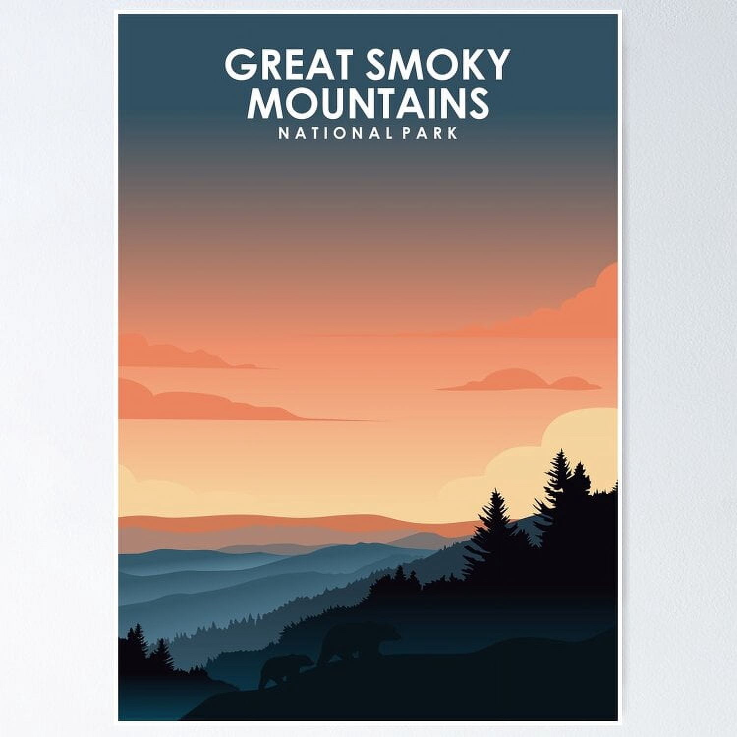 Great Smoky Mountains National Park Travel Poster Poster, 12x18 ...