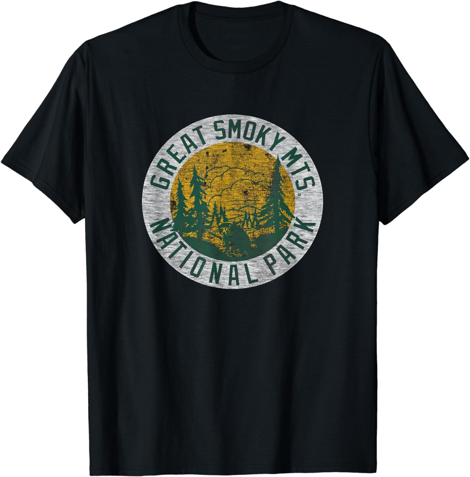 Great Smoky Mountains National Park Vintage Pine Trees T-Shirt - Walmart.com