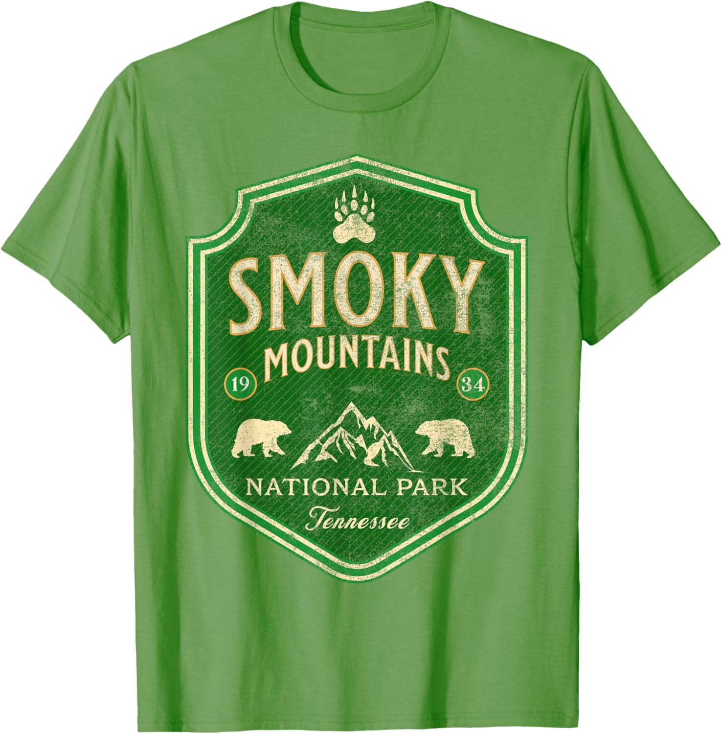 Great Smoky Mountains Nature Hiking Bear Outdoors Mountain T-Shirt ...
