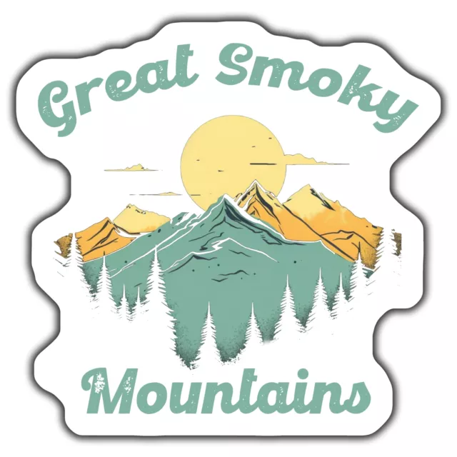 Great Smoky Mountains Sticker, Mountain Range Decal, Outdoorsy Nature ...