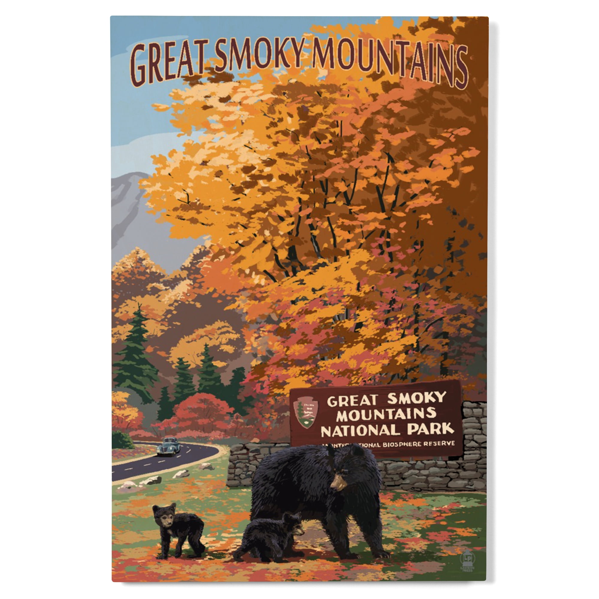 Great Smoky Mountains, Tennessee, Park Entrance and Bear Family Birch ...