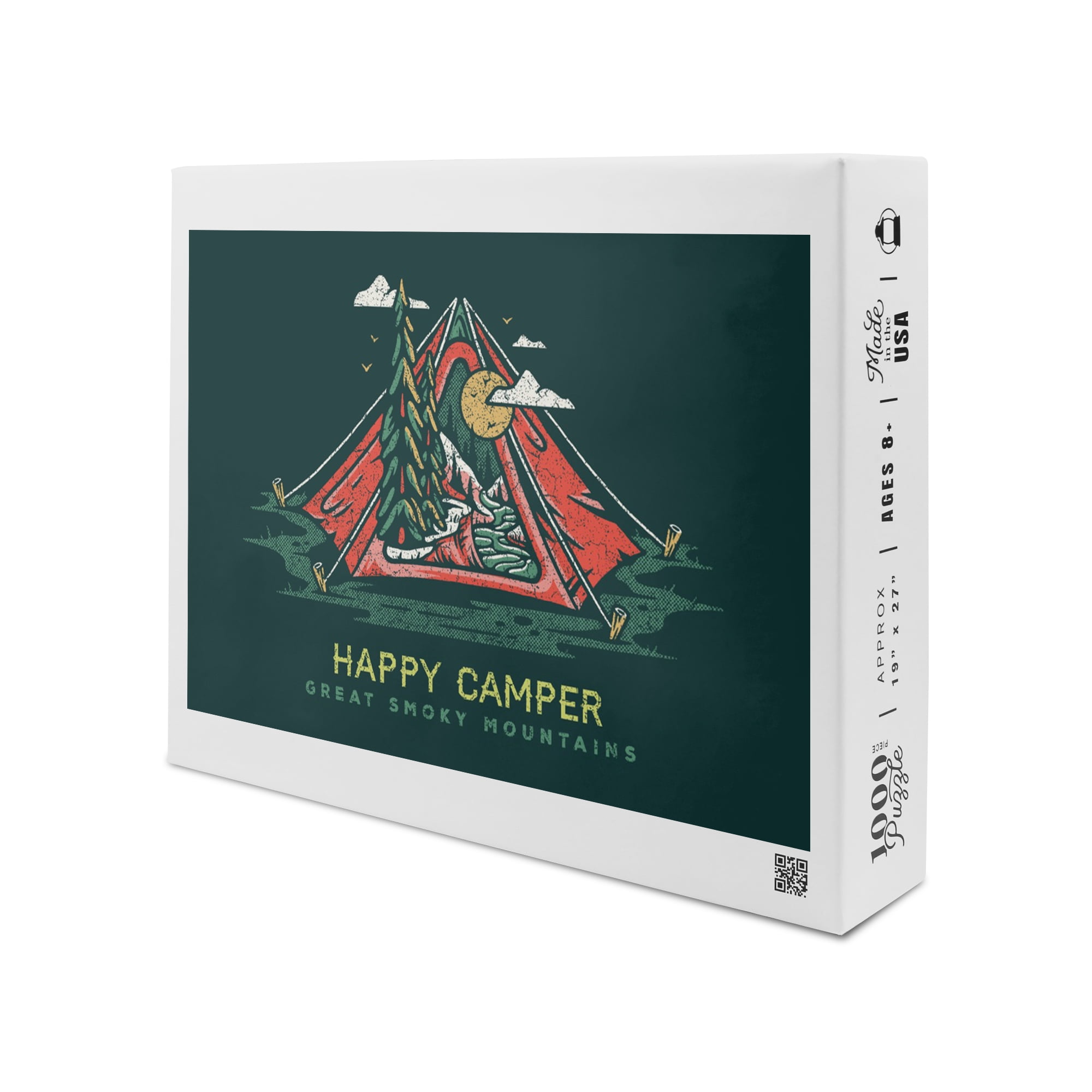 Great Smoky Mountains, Tent, Distressed Vector Shapes (1000 Piece ...