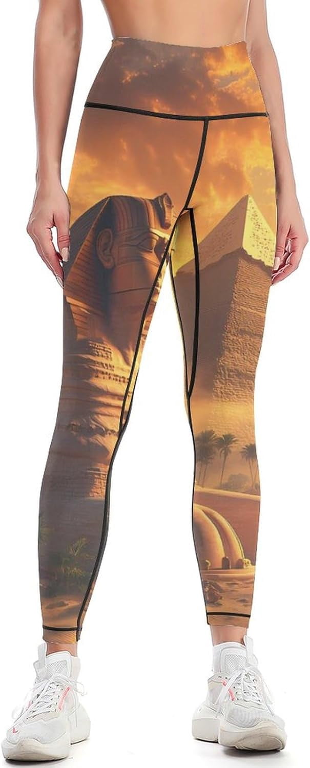 Great Sphinx and Pyramids of Giza Ancient Egypt Leggings for Women ...