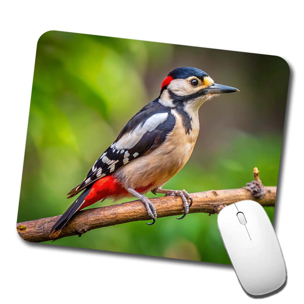 Great Spotted Woodpecker Backyard Bird Mouse Pad Low Profile Gaming Mat ...