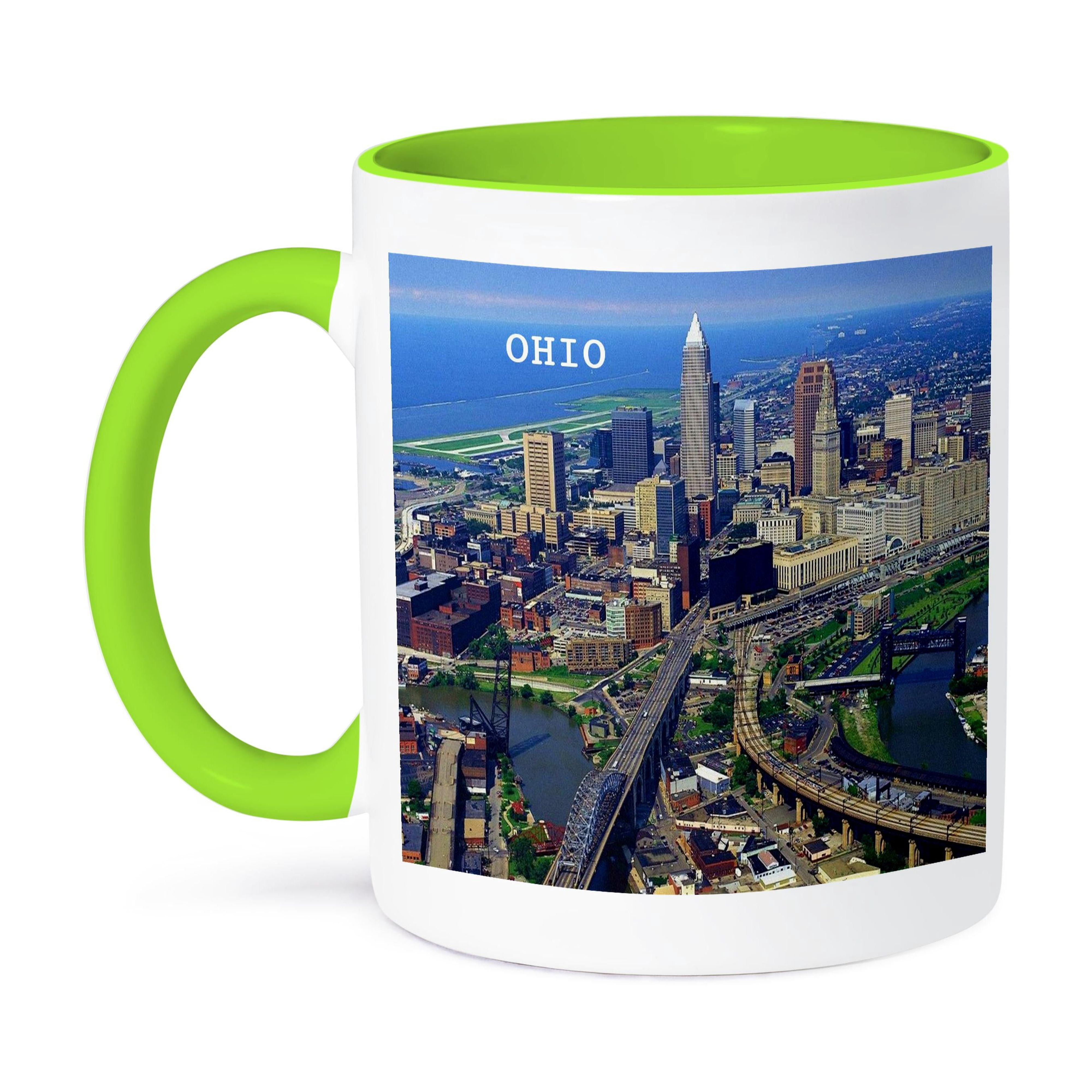3dRose, Great State Of Ohio, 15oz Two-Tone Green Mug - Walmart.com