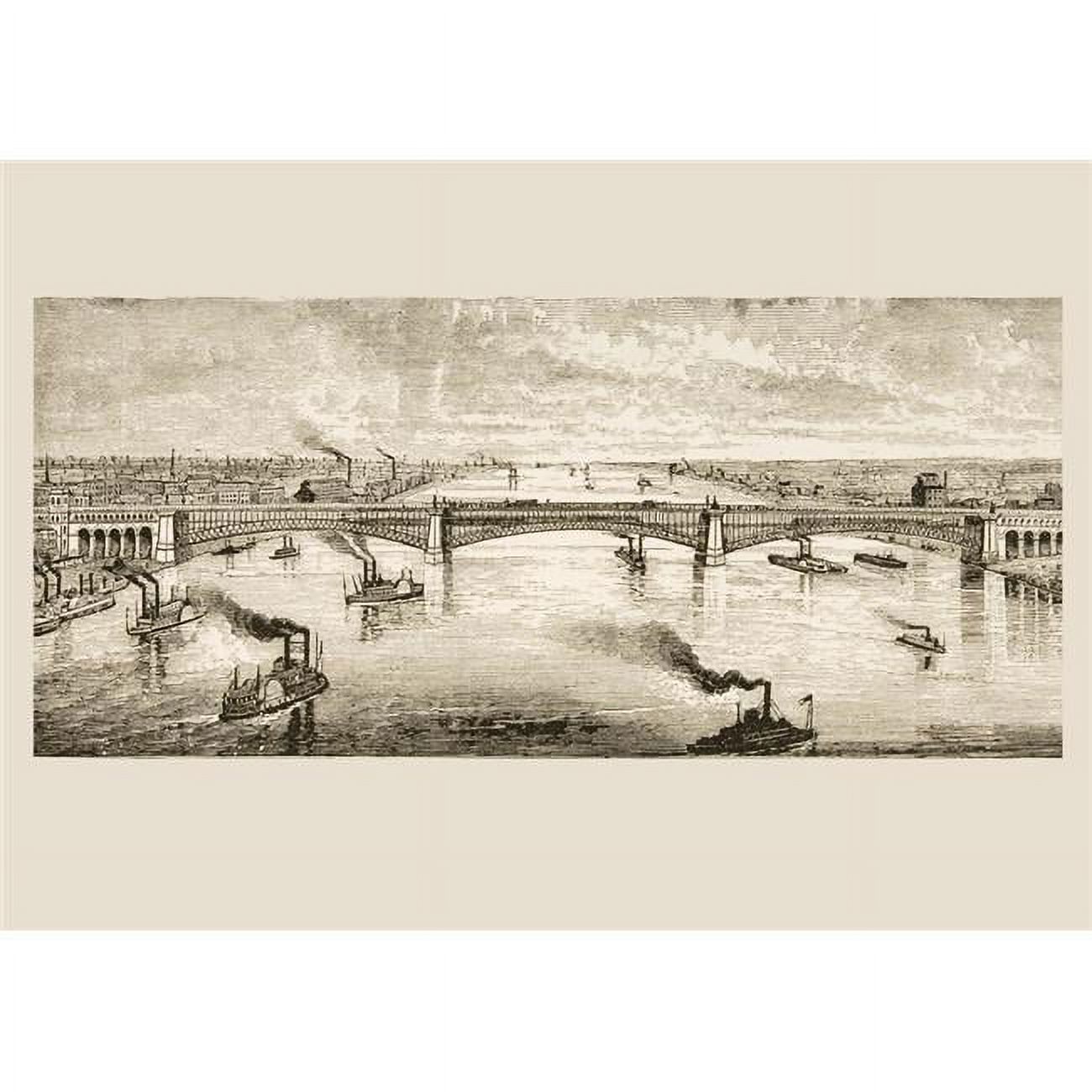 Great Steel Bridge Crossing Mississippi River At St Louis Missouri In ...