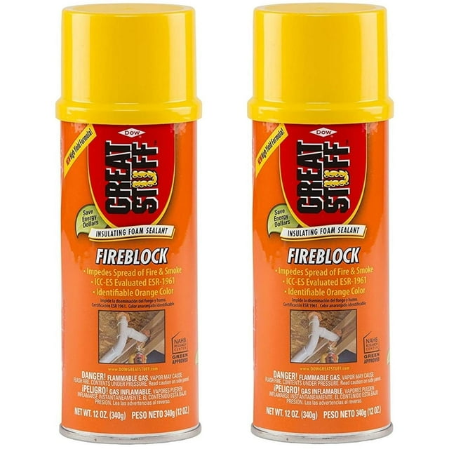 Great Stuff Fireblock 12 oz Insulating Foam Sealant 2 Pack - Walmart.com