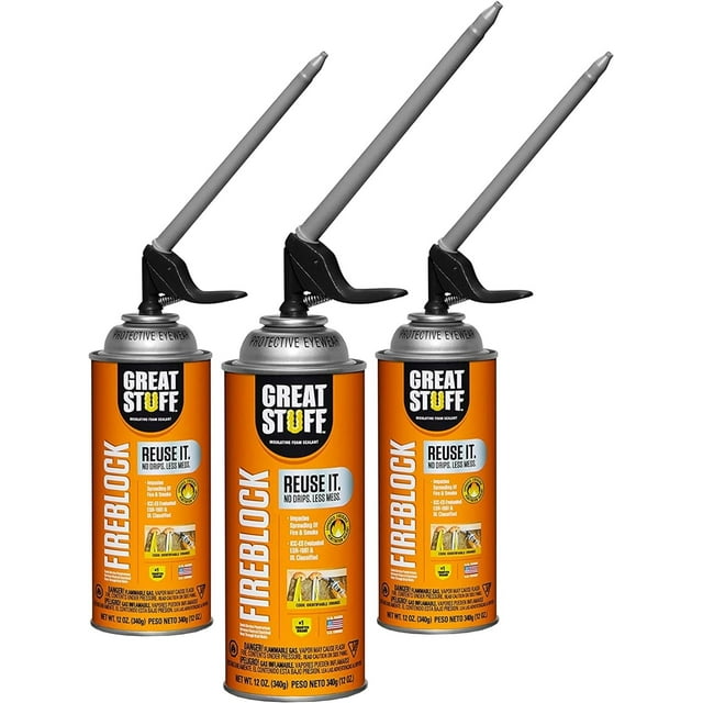 Great Stuff Insulation/Expanding Foam Fireblock Gap Filler- 3 Pack ...