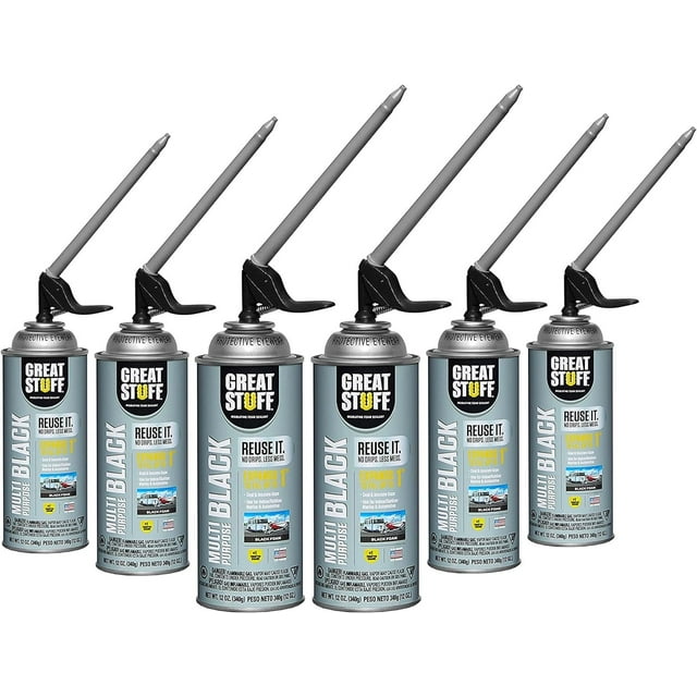 Great Stuff Insulation/Expanding Foam Multipurpose Black Gap Filler - 6 ...