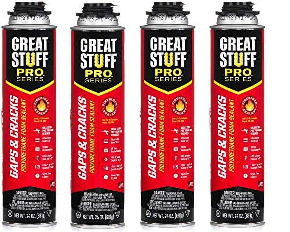 Great Stuff PRO Gaps & Cracks 24 oz Insulating Foam Sealant, (Fоur Расk ...