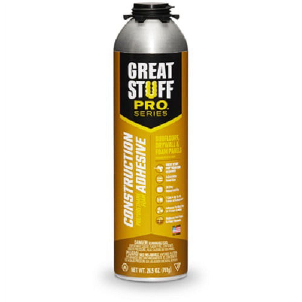 Great Stuff Pro 343087 26.5 Oz Pro Floor & Wall Adhesive Foam ...