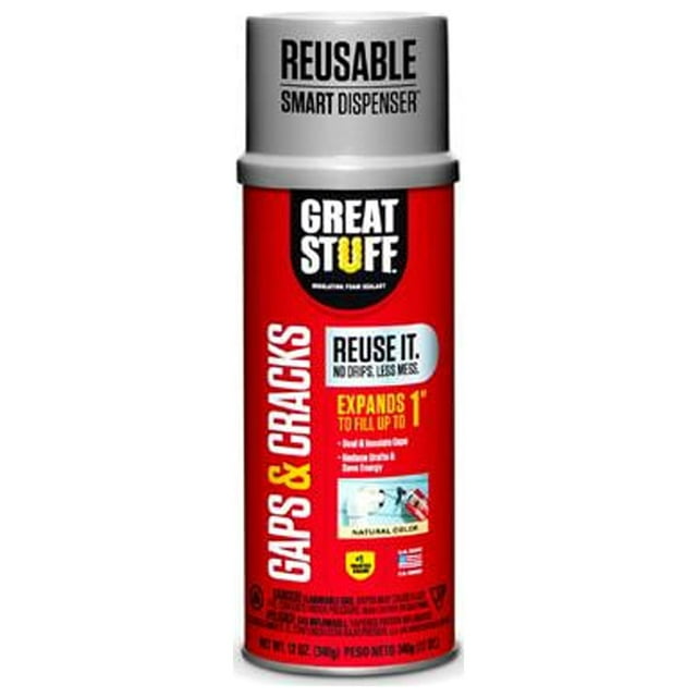 Great Stuff Smart Dispenser Expanding Foam Sealant, Gaps & Cracks, 12 ...