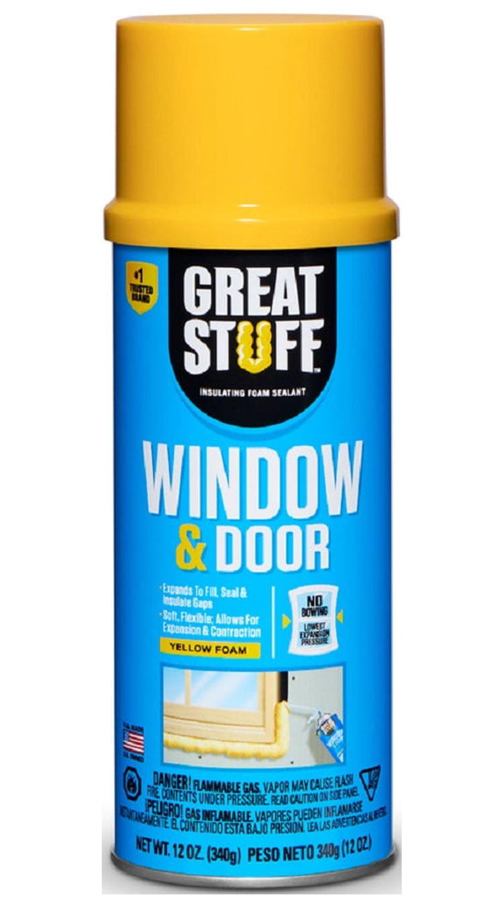 GREAT STUFF Window & Door Insulating Foam Sealant 12 oz - Walmart ...