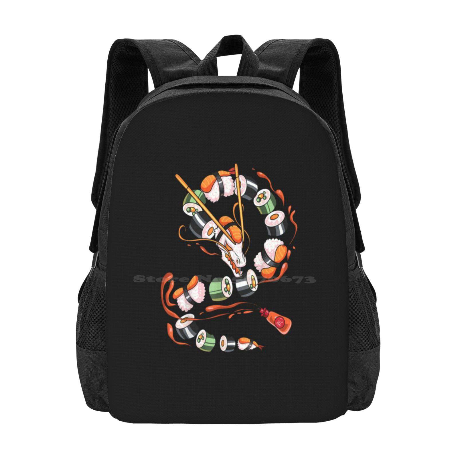 Great Sushi Dragon Bags Travel Laptop Backpack Great Sushi Dragon Hats ...