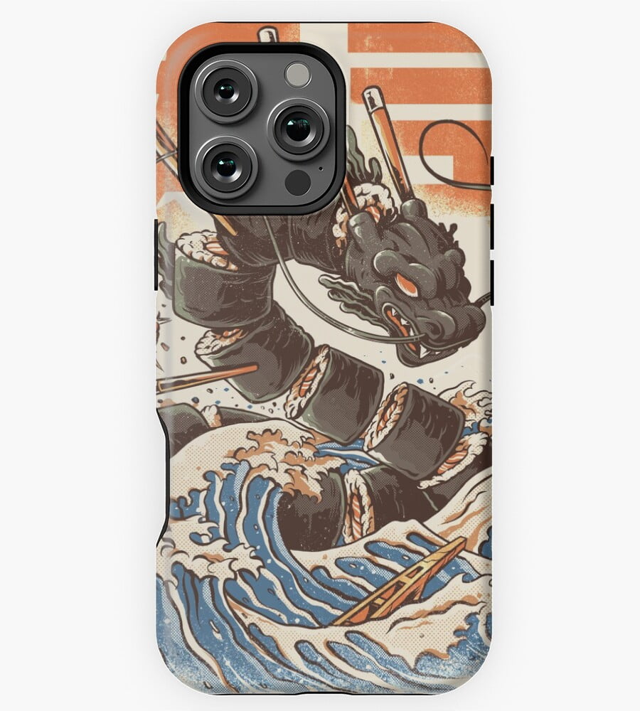 Great Sushi Dragon GA8356 Phone Case for iPhone 11 to 17 Pro Max ...
