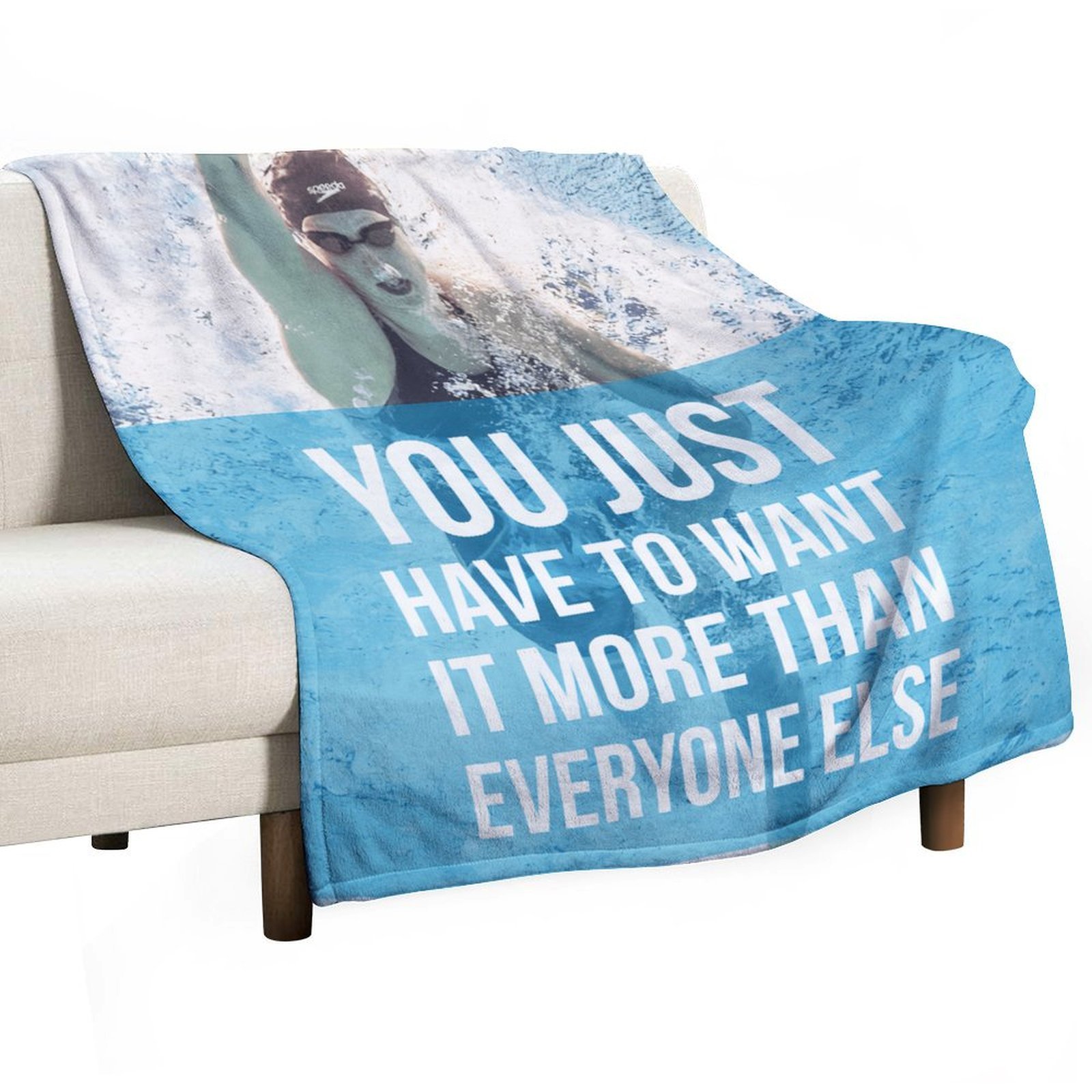 Great Swimmers Katie Ledecky Quotations Poster Luxury Flannel Blanket ...