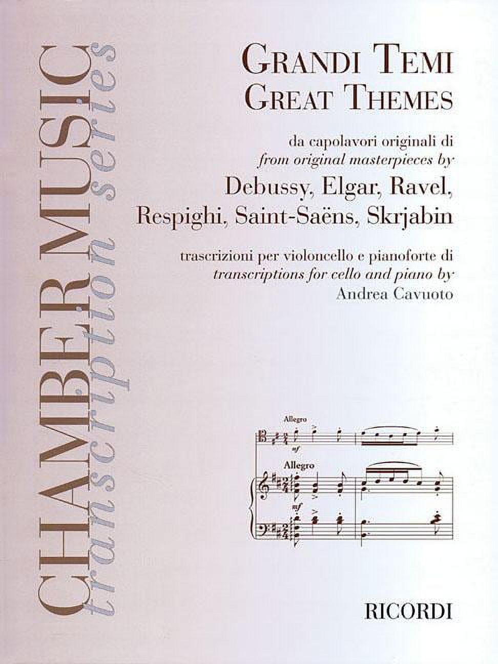 Great Themes from Original Masterpieces : Transcriptions for Cello and ...