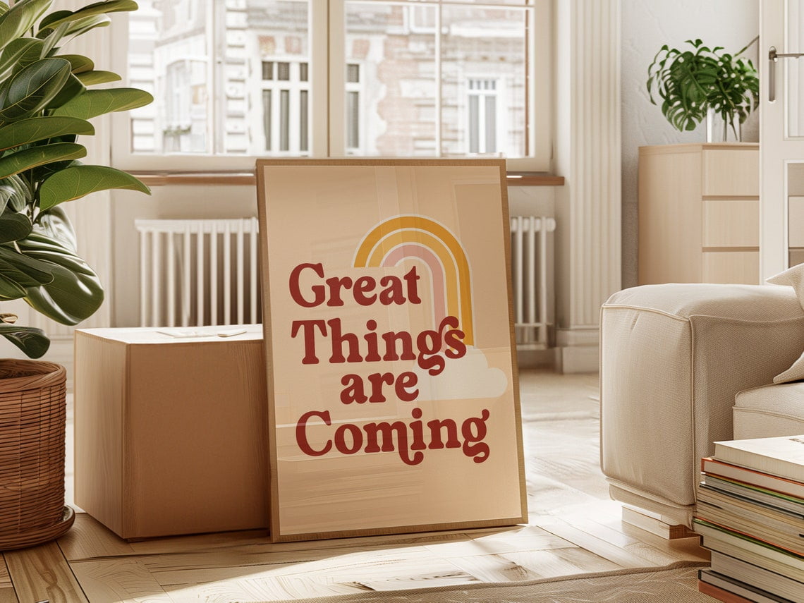 Great Things Are Coming Wall Art! Boho,Minimalist Prints,Boho ...