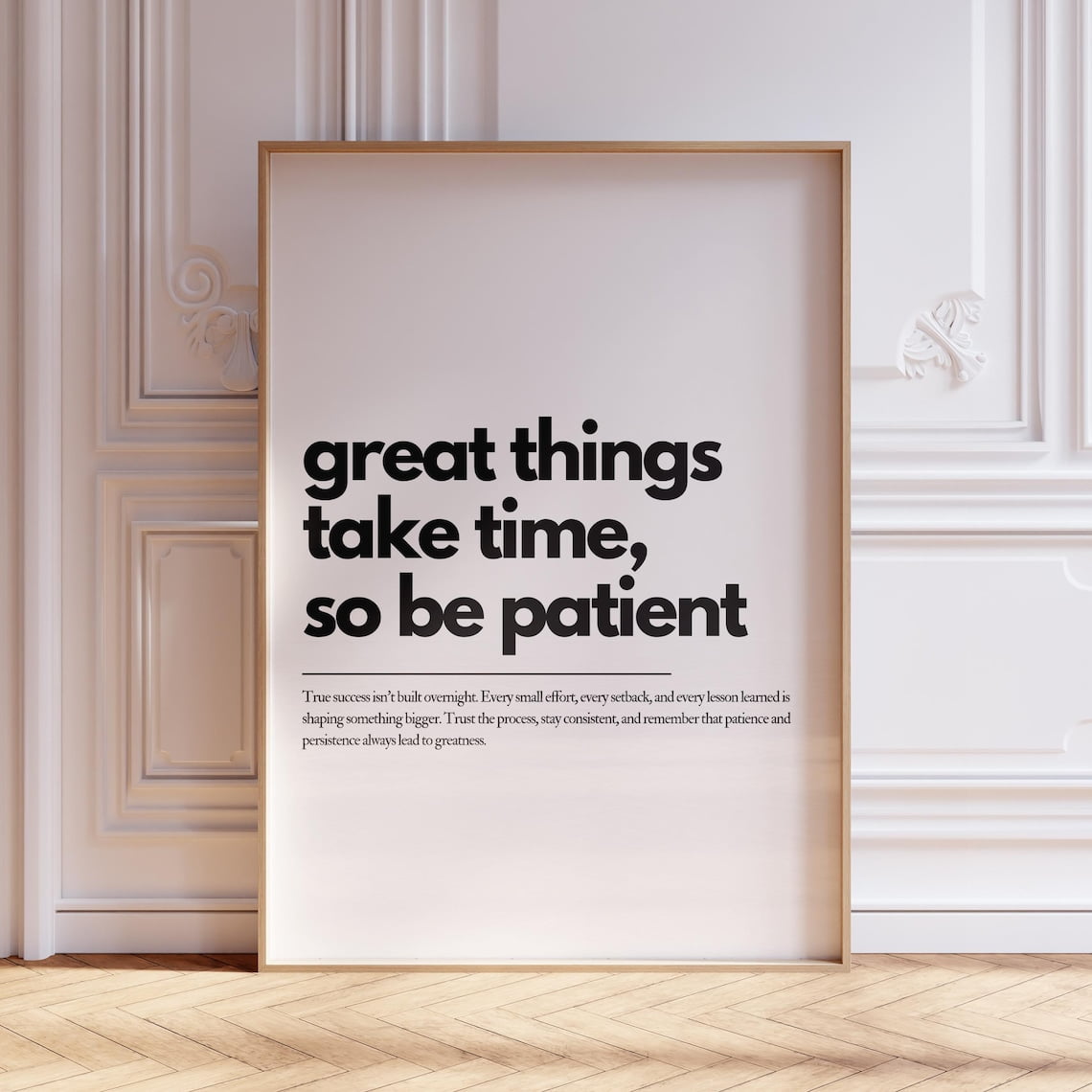 Great Things Take Time Affirmation Poster, Positive Quote, Motivational ...