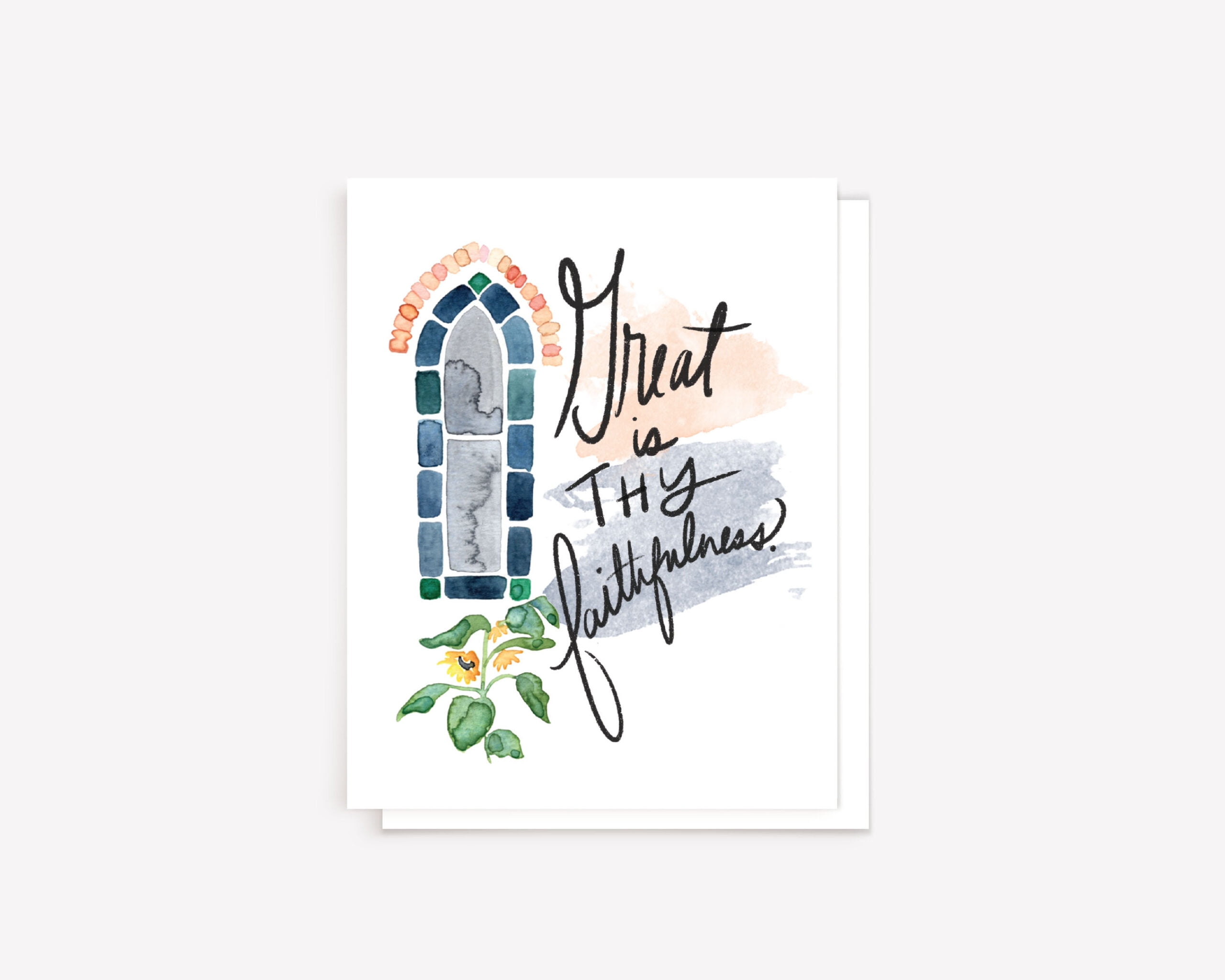 Great is Thy Faithfulness Inspirational Greeting Card – Beautiful ...