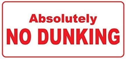 Great Tin Sign Absolutely No Dunking Retro Vintage Style 8 X 12 Inch ...
