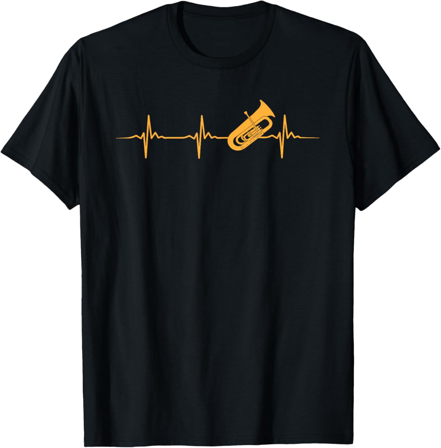 Great Tuba Heartbeat Gift Tuba Player T-Shirt,Black,Small - Walmart.com