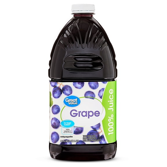 Welch's 100% Grape Juice, USA Grown Concord Grapes, No Added Sugar, 96 ...