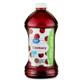 Great Value 100% Juice Cranberry Blend 64 fl oz with No Added Sugars ...
