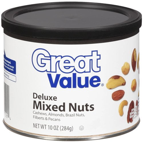 Great Value Deluxe Mixed Nuts, 10 oz - Walmart.com