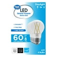Great Value 18 Year LED Light Bulbs, A19 60 Watts Eqv, E26, Dim, Daylight Clear Glass, 4 Pack ...