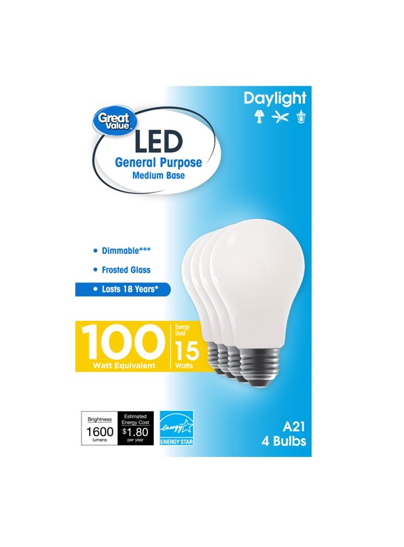 100 Watt Light Bulbs in Light Bulbs by Wattage - Walmart.com