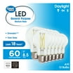 Great Value 18YR A19 LED Light Bulb, 8.5W(60W Equivalent) Dimmable Soft White E26 Medium Base, 4 ...