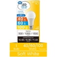 Great Value 3-Way A19 LED Light Bulb, 40/60/100 Watts Tunable, Soft ...
