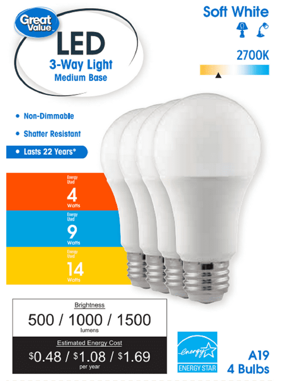 LED Standard Light Bulbs in LED Light Bulbs - Walmart.com