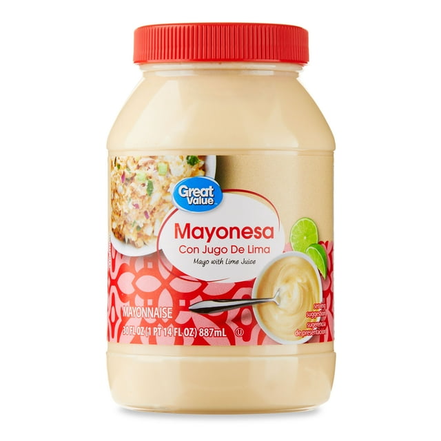 Great Value 30 fl oz Mayonesa Con Jugo De Lima-Mayonnaise with Lime - Walmart.com
