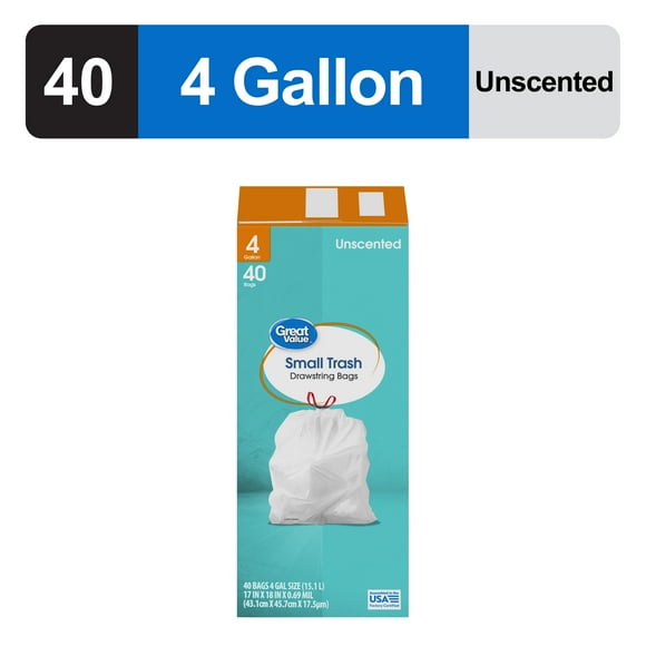 4 Gallon Trash Bags in Trash Bags - Walmart.com