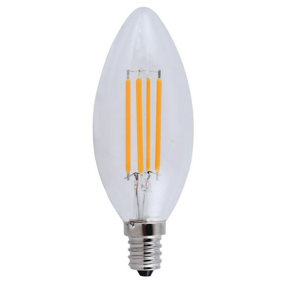 Great Value 4W Led Filament Decorative Candelabra Light Bulb, 40W Equiv ...