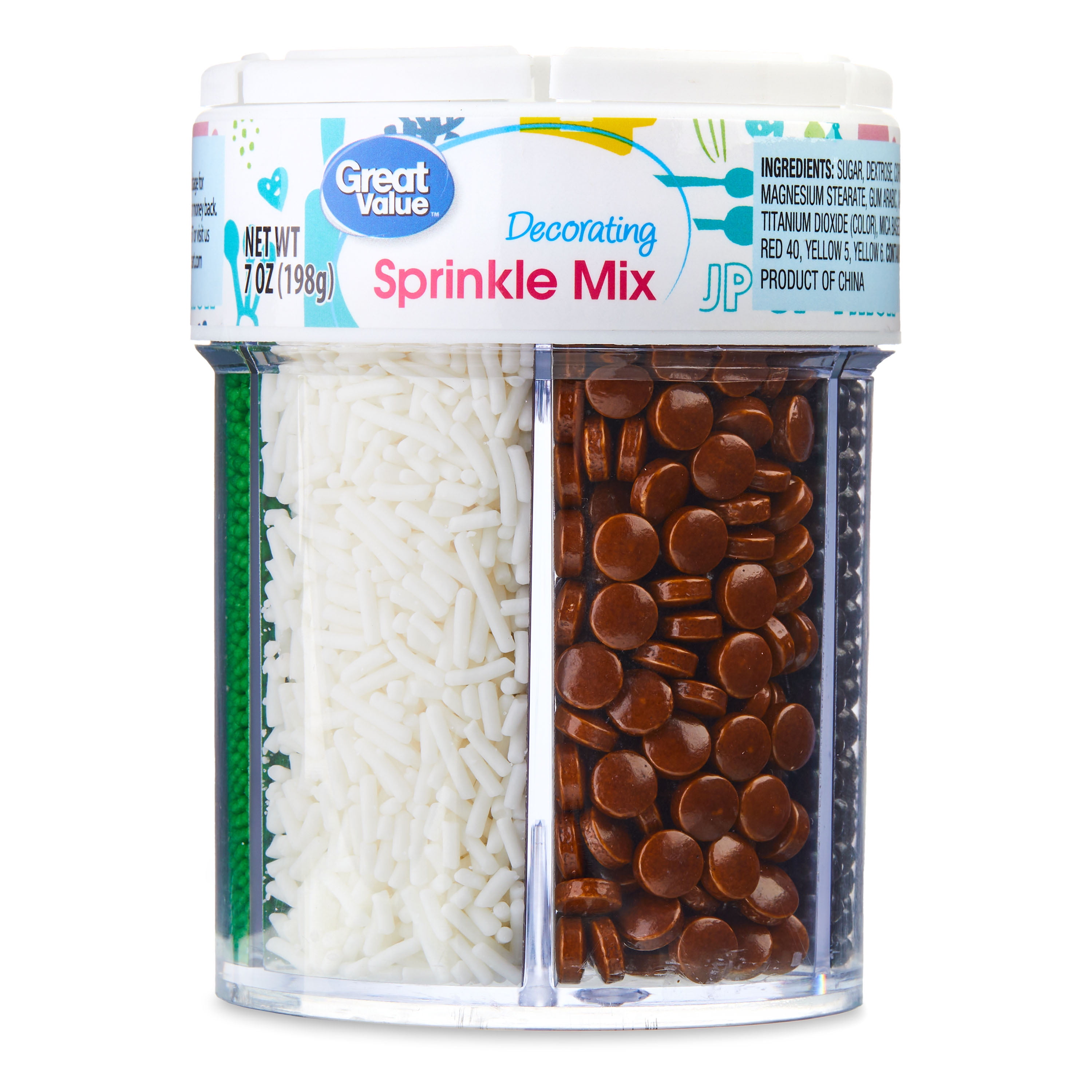 Great Value 6-Cell Bold Decorating Sprinkle Mix, 7 oz - Walmart ...