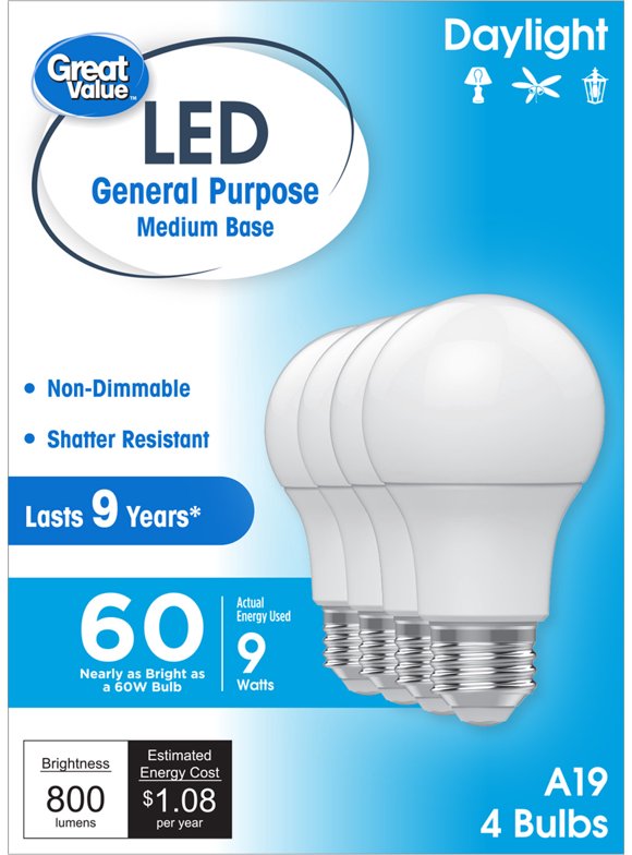 60 Watt Light Bulbs in Light Bulbs by Wattage - Walmart.com