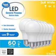 Sylvania LED Light Bulbs, 8.5W (60W Equivalent), Soft White, 24-count - Walmart.com