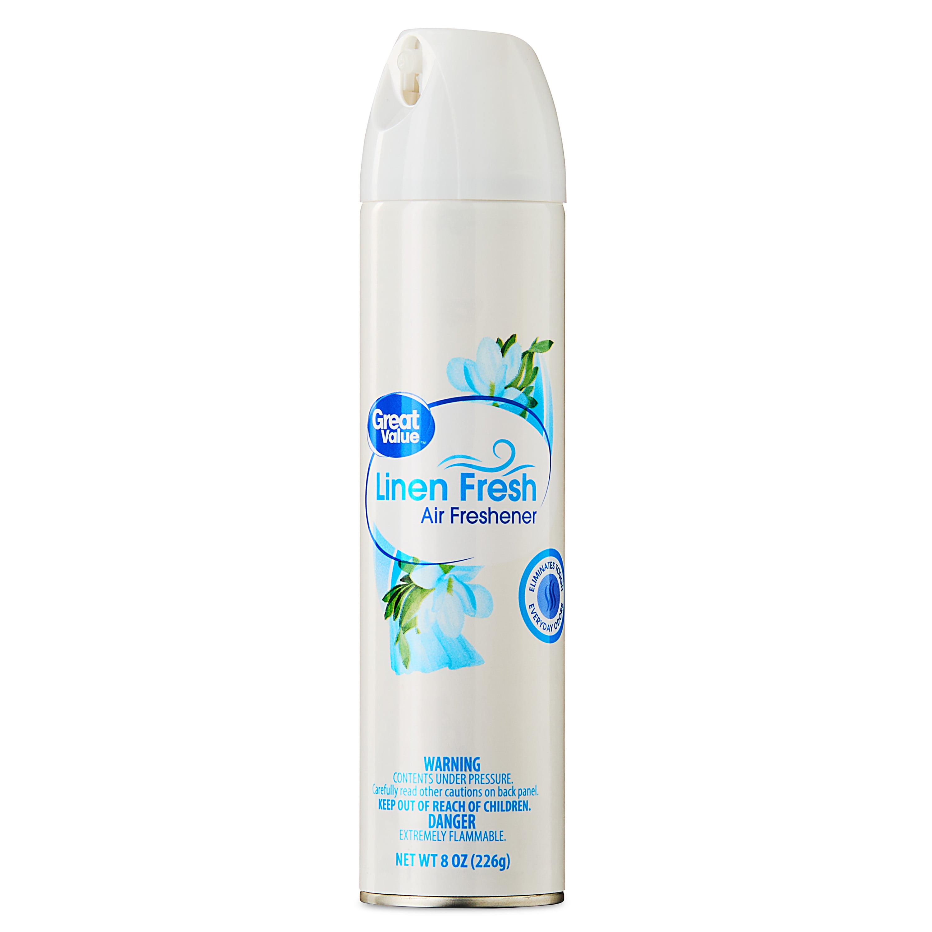 Great Value Aerosol Air Freshener, Linen Fresh, 8 oz, Eliminates Odors ...