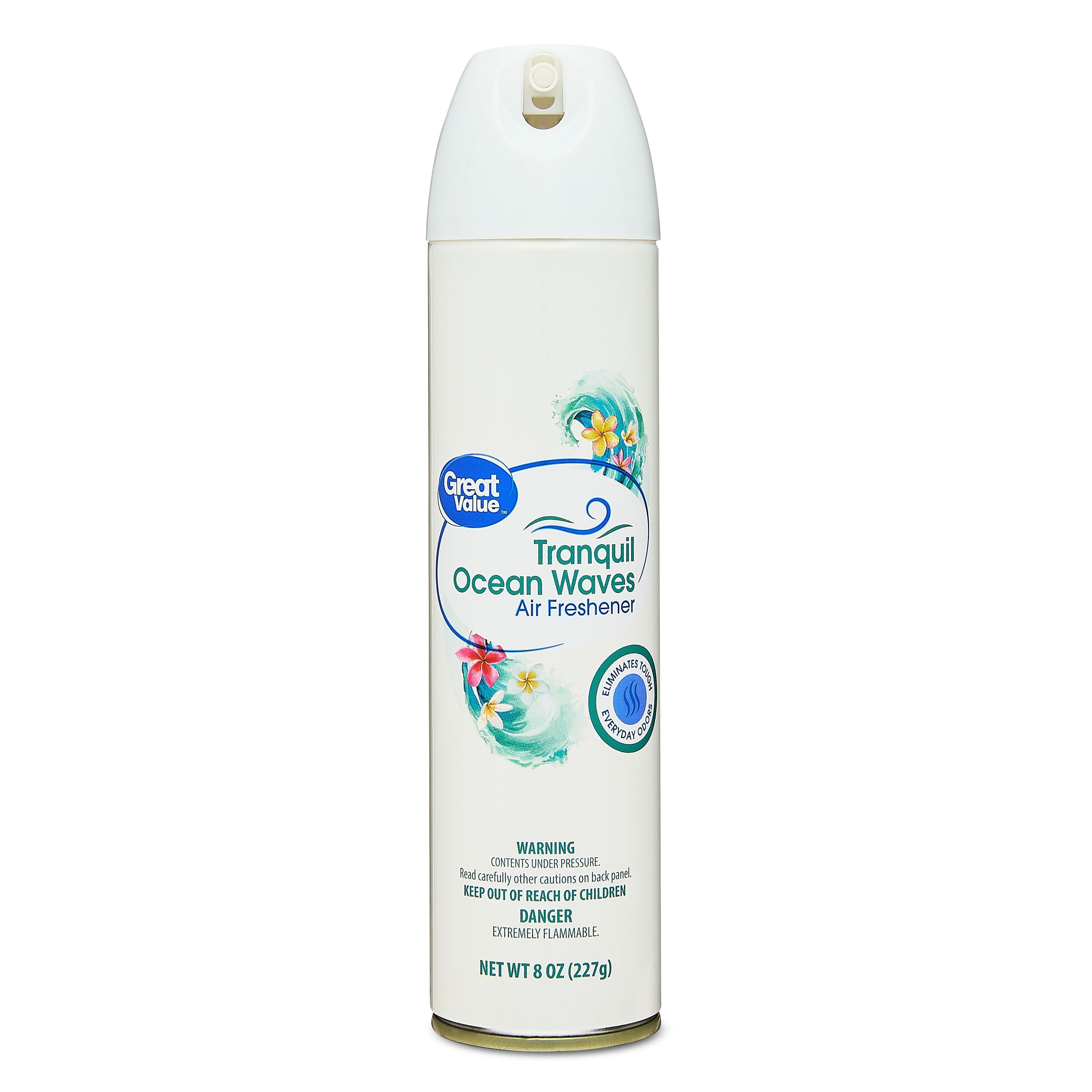 Great Value Aerosol Air Freshener Tranquil Ocean Waves 8 OZ, Odor Eliminator, Room Spray ...