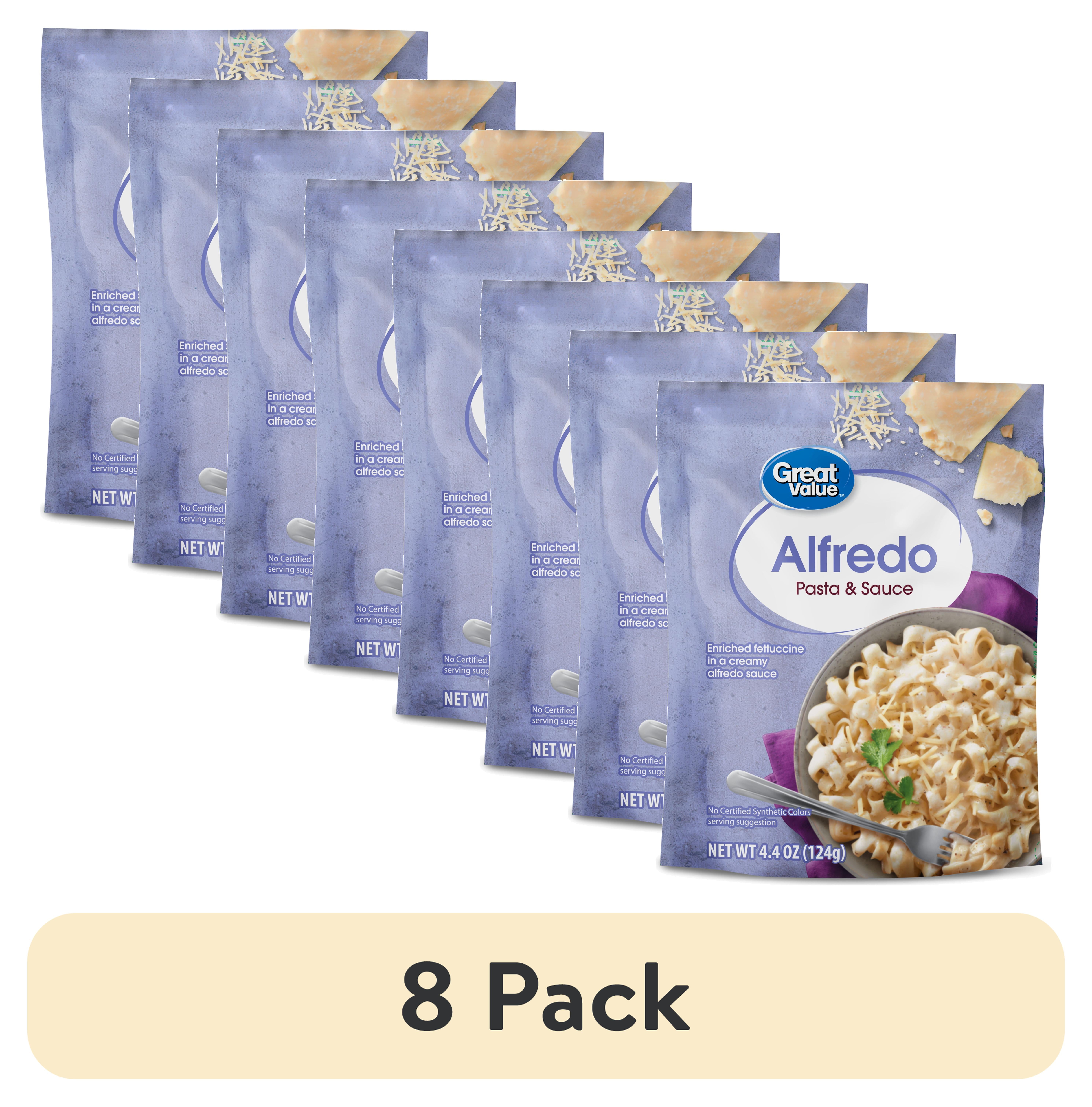 (8 pack) Great Value Alfredo-Style Pasta and Sauce, 4.4 oz (Shelf ...